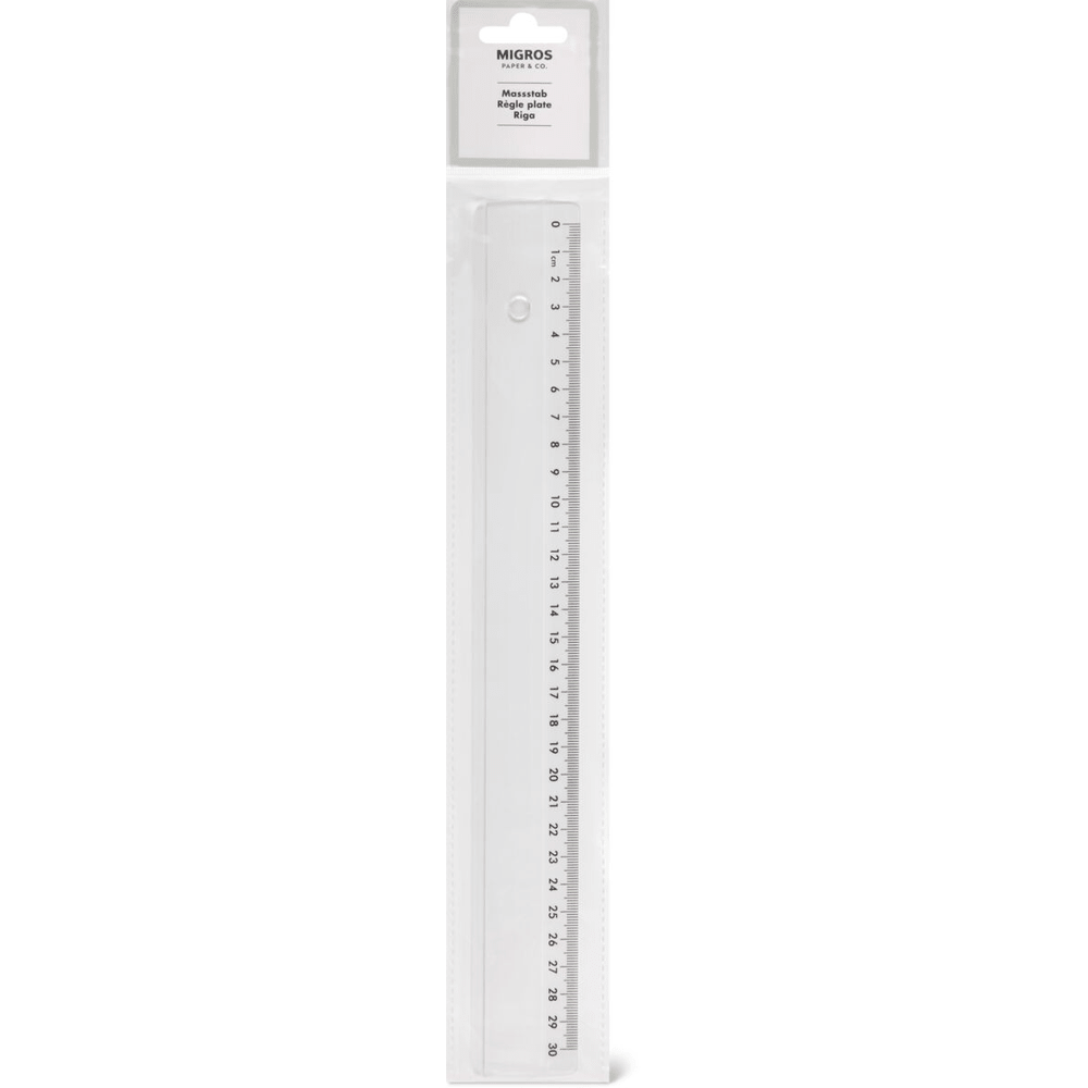 Migros Paper & Co. · Transparent ruler · 30cm • Migros