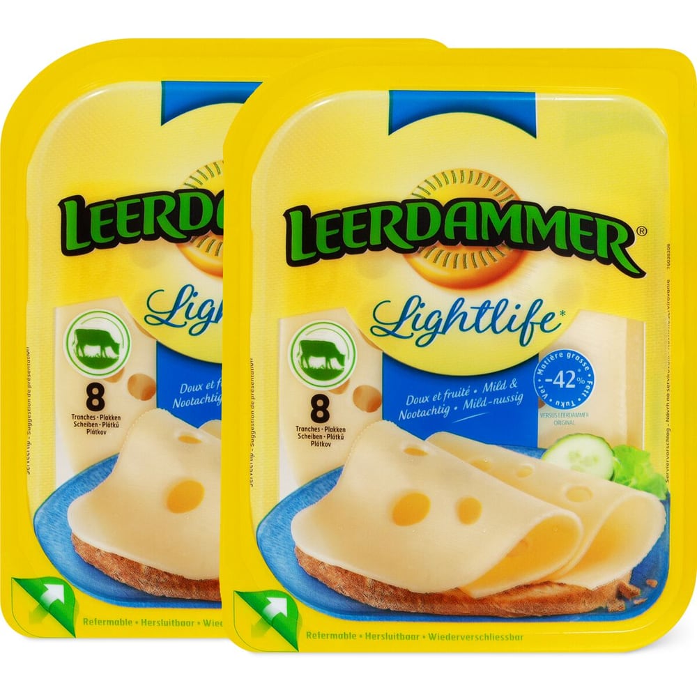 Leerdammer Lightlife · Fromage hollandais à pâte mi-dure au lait ...