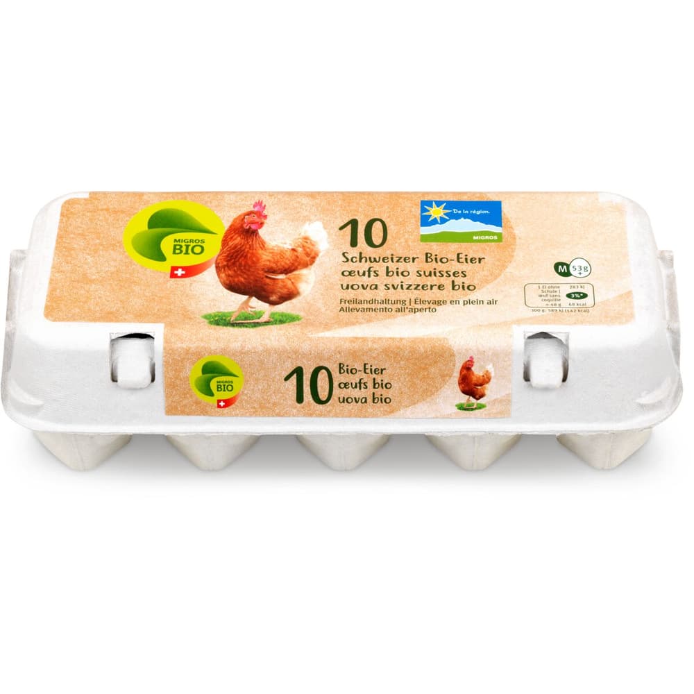 Kaufen Bio Eier 10 x 53g+ • Migros
