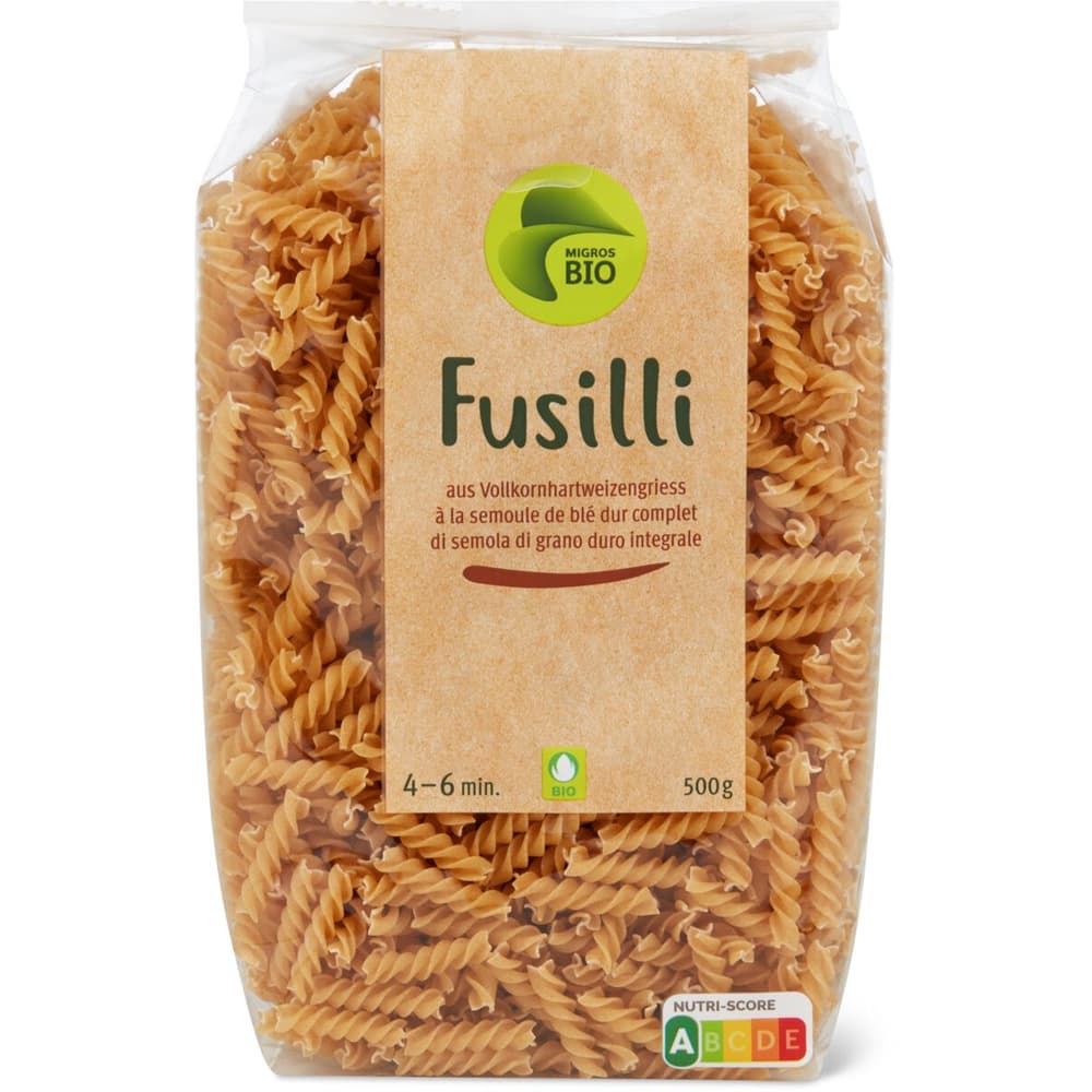 Migros Bio · spiralen · wholemeal semolina • Migros
