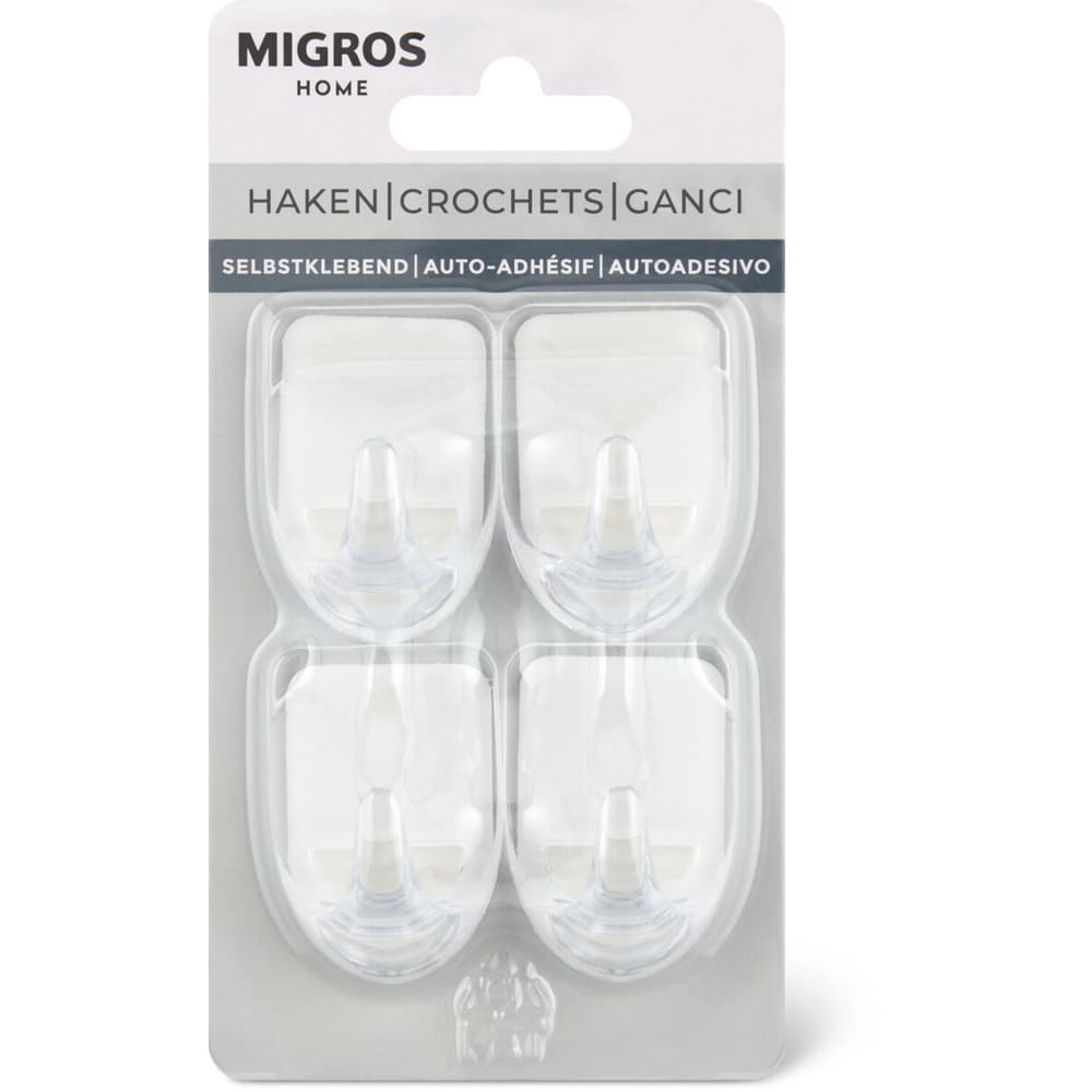 M-Home Gancio adesivi iccolo bian. • Migros