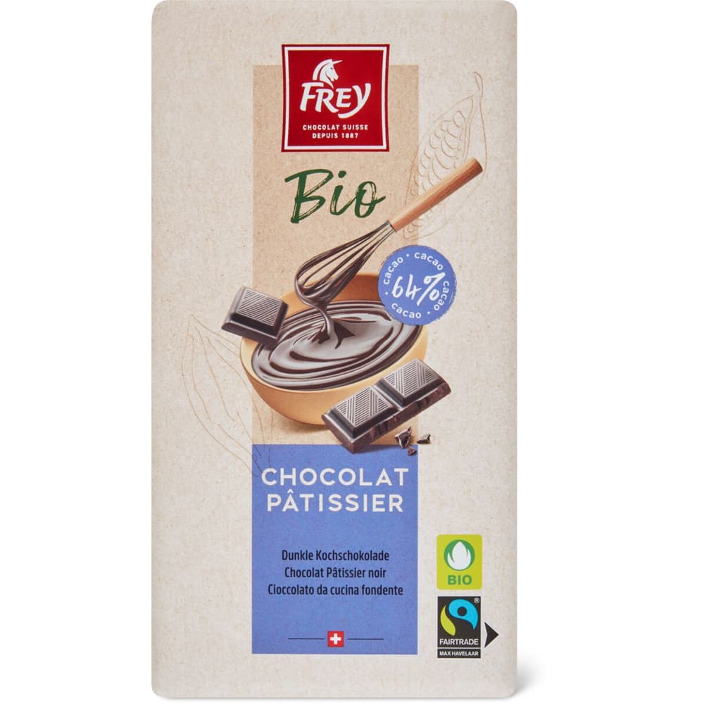 Frey Bio · cooking chocolate · dark 64% • Migros