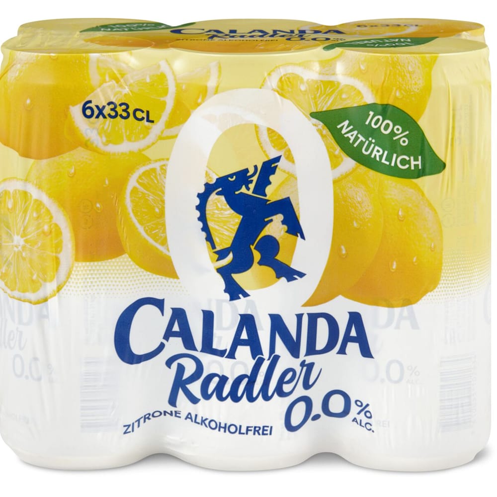 Buy Calanda Radler Zitrone · Flavored beer · Non-alcoholic - 0.0% • Migros