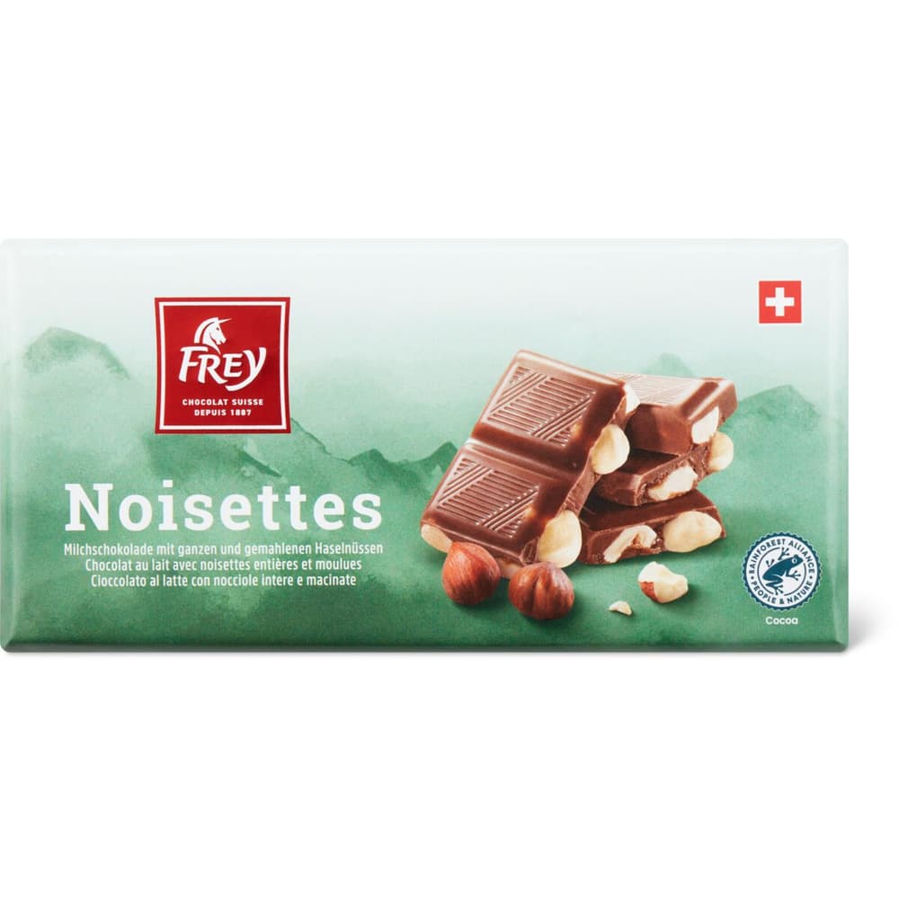Frey · milk chocolate · with hazelnuts • Migros