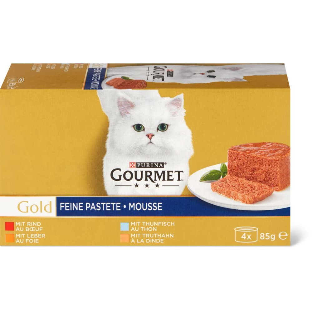 Gourmet Gold · Fine pâté · with tuna, with liver, with turkey and with ...