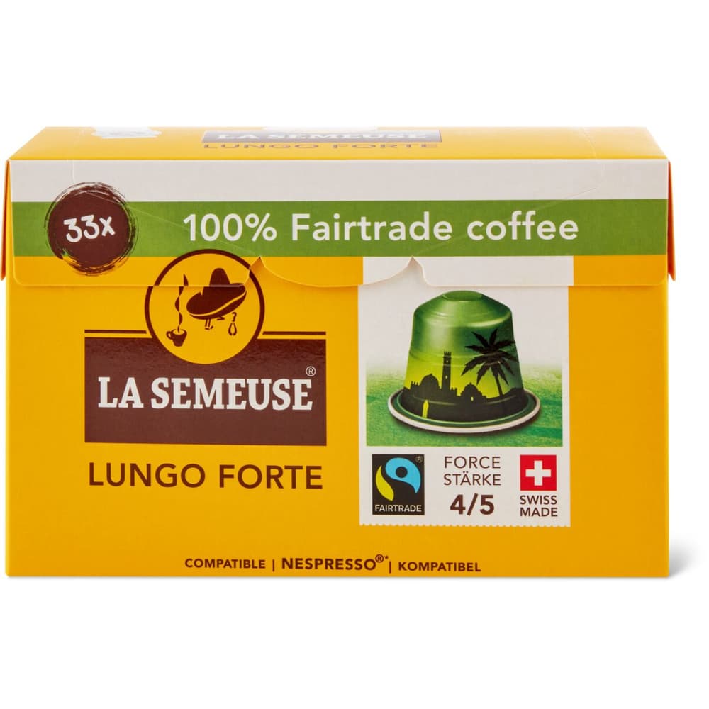 La Semeuse Fairtrade · Kaffee-Kapseln aus Aluminium · Lungo forte • Migros