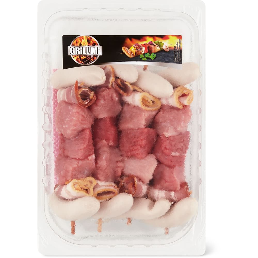 Brochette mixed grill · Boeuf, porc, cipollata, lard • Migros Online