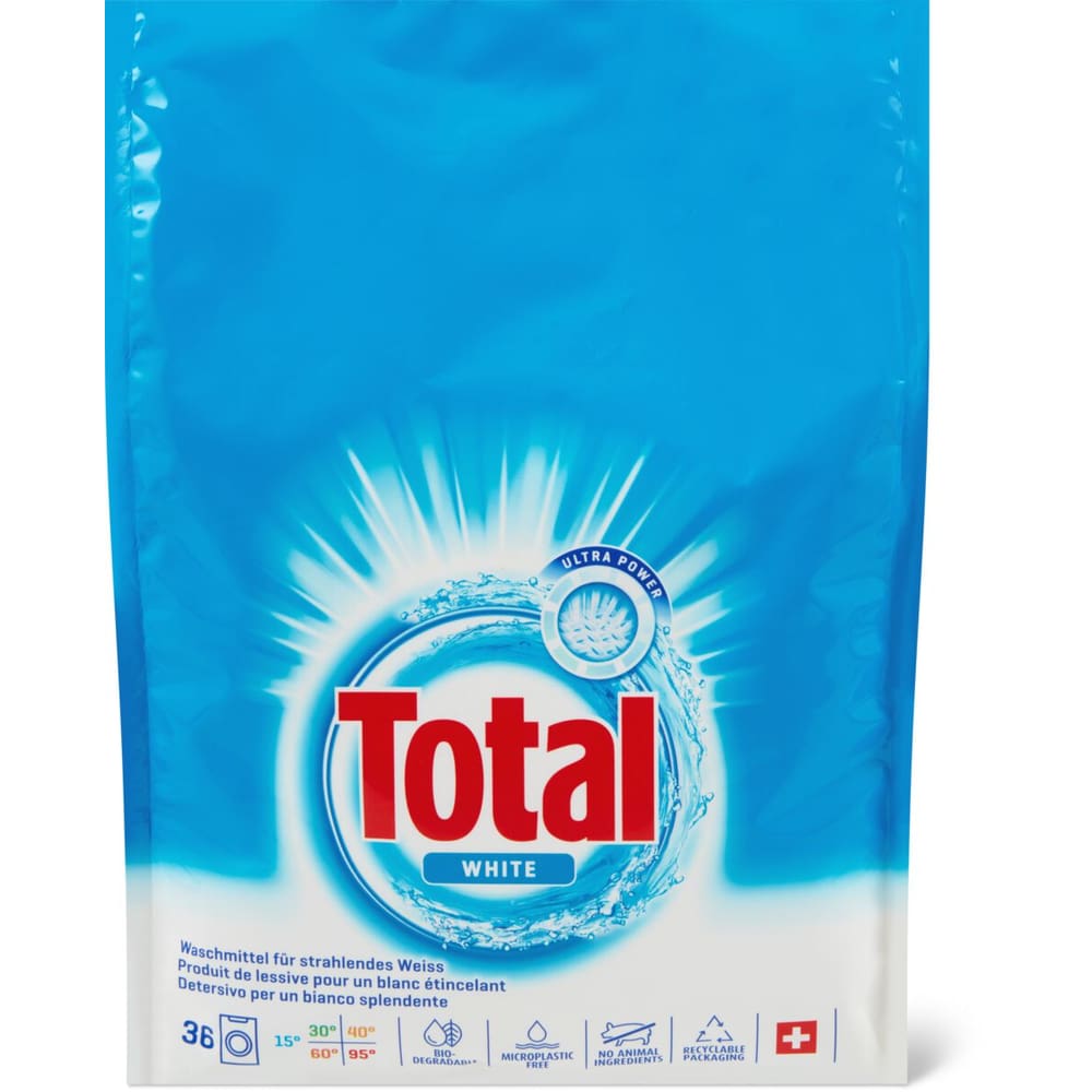 Total White · Waschpulver · 36 Waschgänge • Migros
