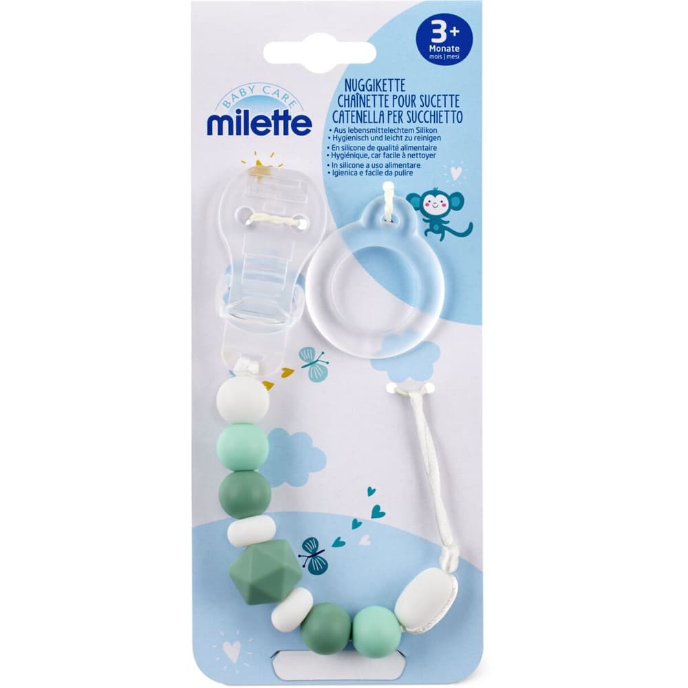 Milette Baby Care · Chaînette pour lolette · +3 mois, bleu • Migros