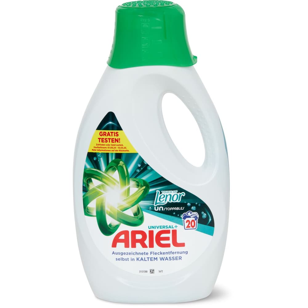 Ariel Universal + · Flüssigwaschmittel · 20 Waschgänge • Migros Online