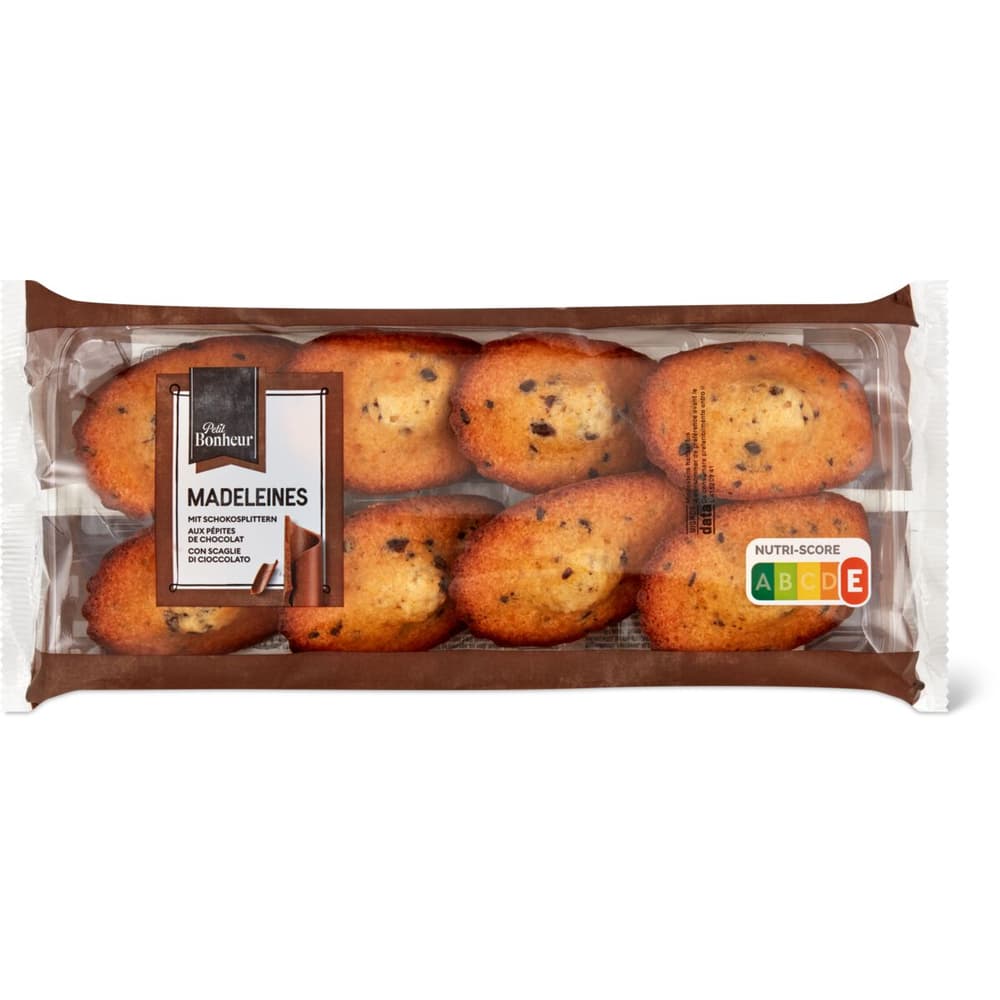 Petit Bonheur · Madeleines · mit Schokosplitter • Migros