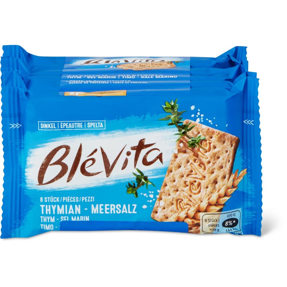 Blévita · Spelt biscuits · Thyme - sea salt • Migros