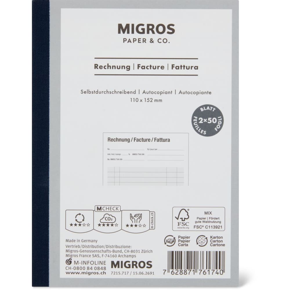 Rechnung A6 • Migros