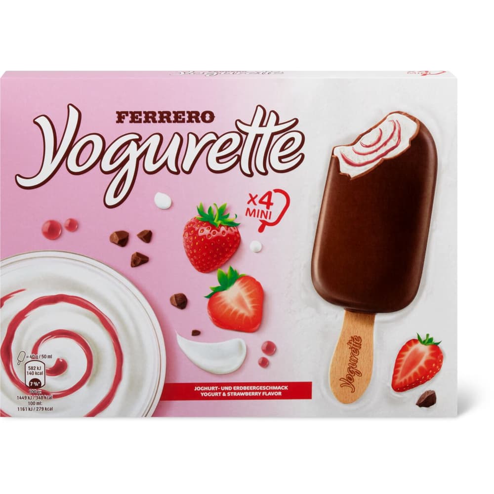 Yogurette · Rahmglace · Erdbeerjoghurt • Migros
