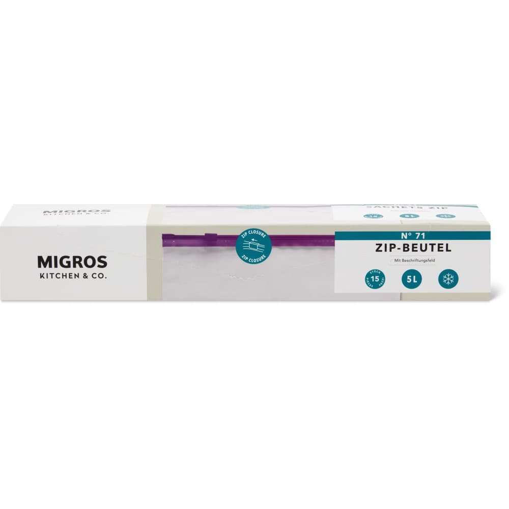 Migros Kitchen & Co. N°71 · Zip-Beutel · 5l • Migros