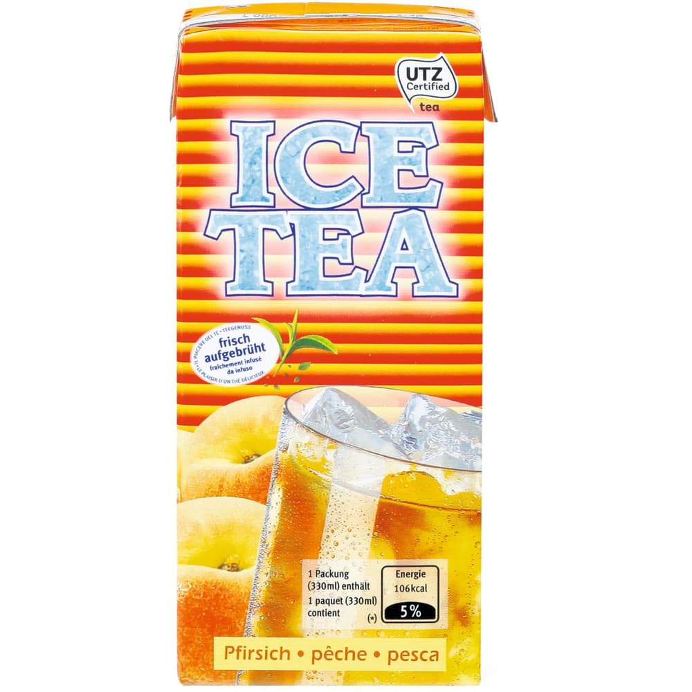 Ice Tea · Thé froid · pêche • Migros