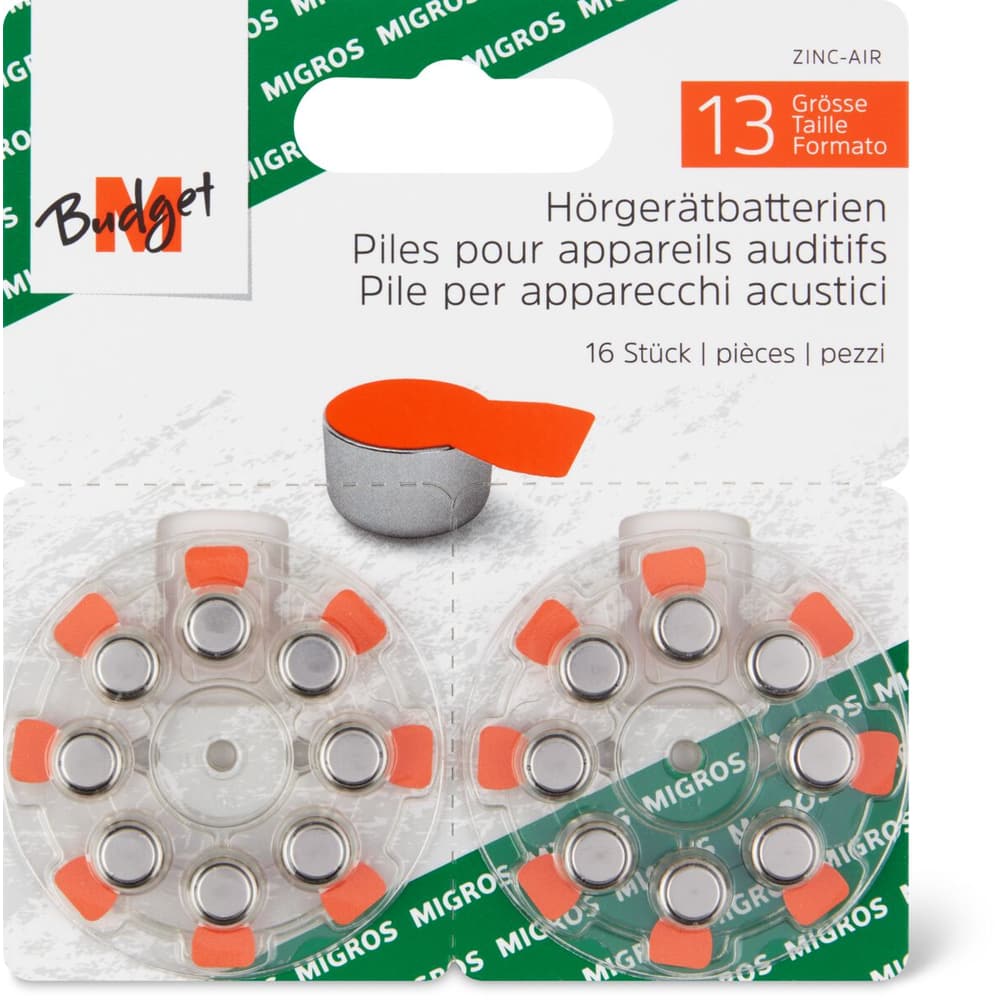M-Budget · MBudget Typ13 Zinc-Air • Migros