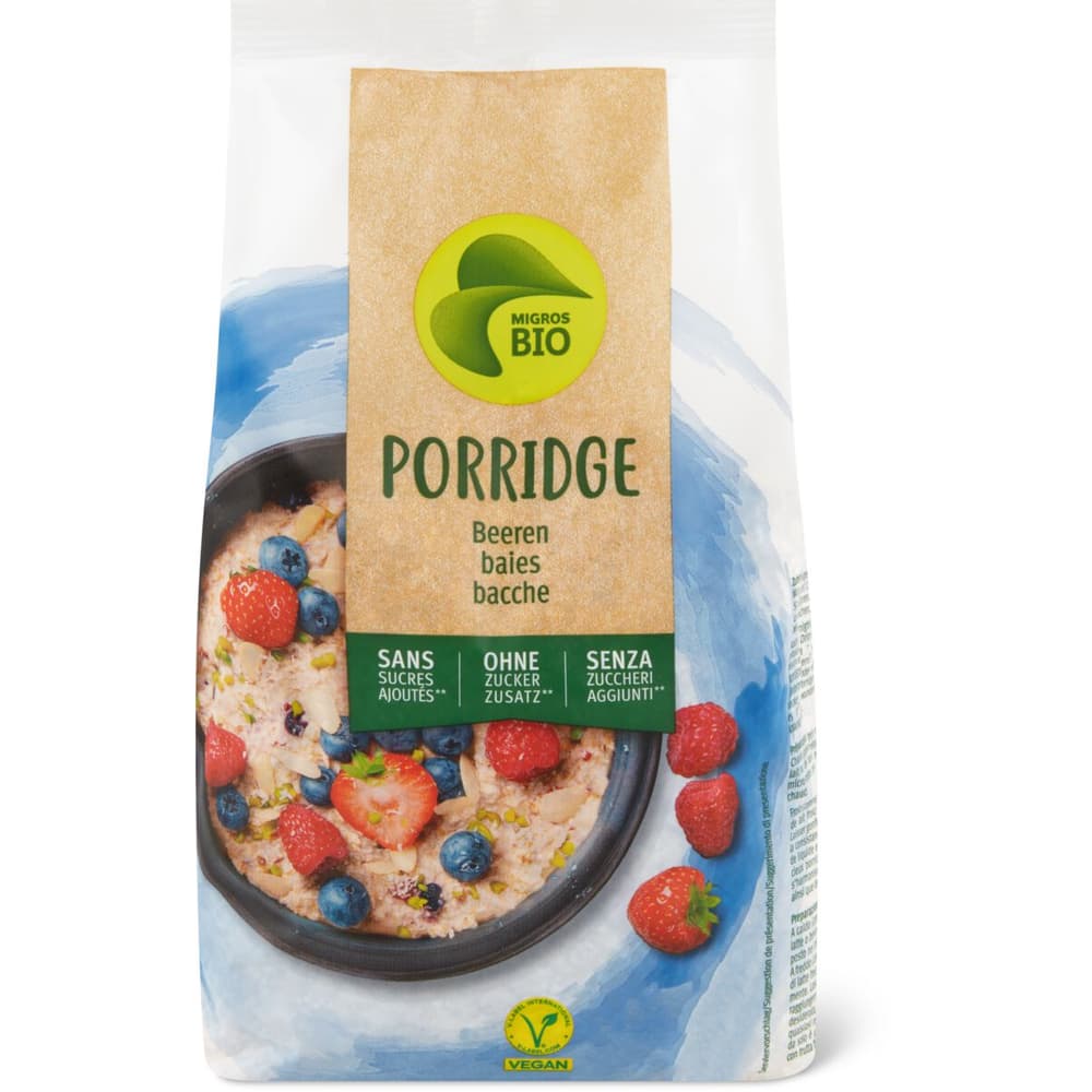 Migros Bio · porridge · bacche • Migros