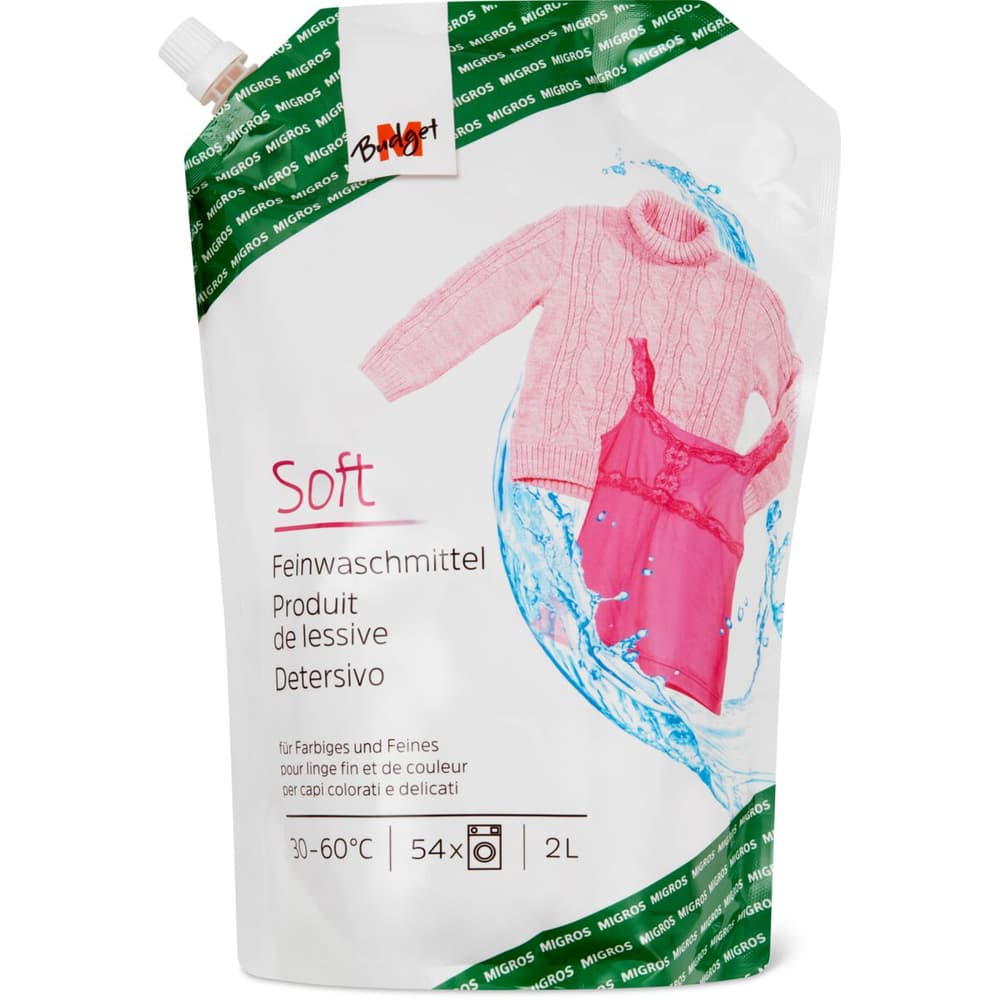 M-Budget Soft · Liquid laundry detergent · 54 wash cycles • Migros