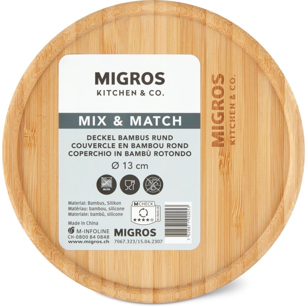 MIGROS KITCHEN & CO. · Kitchen & Co. Mix&M. Couvercle bambou rd • Migros