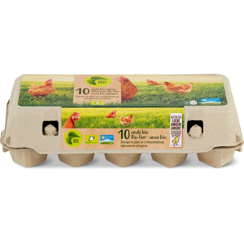 Bio Eier Schweiz Freiland 53g+ • Migros