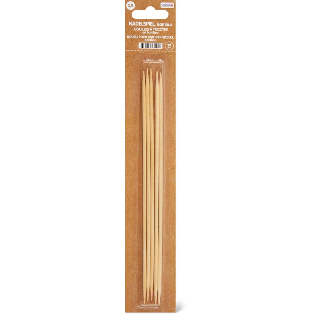 Glorex Hobby Time · Needle set, bamboo 3.0mm 20cm • Migros