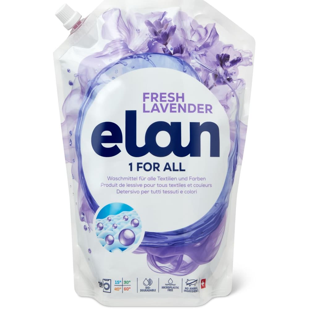 Elan · Flüssigwaschmittel · 36 Waschgänge, Fresh Lavender • Migros