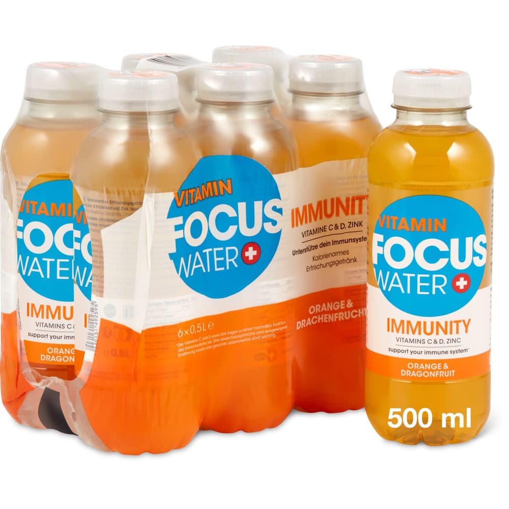 Focus Water Immunity · Vitamin Wasser · Orange & Drachenfrucht • Migros ...