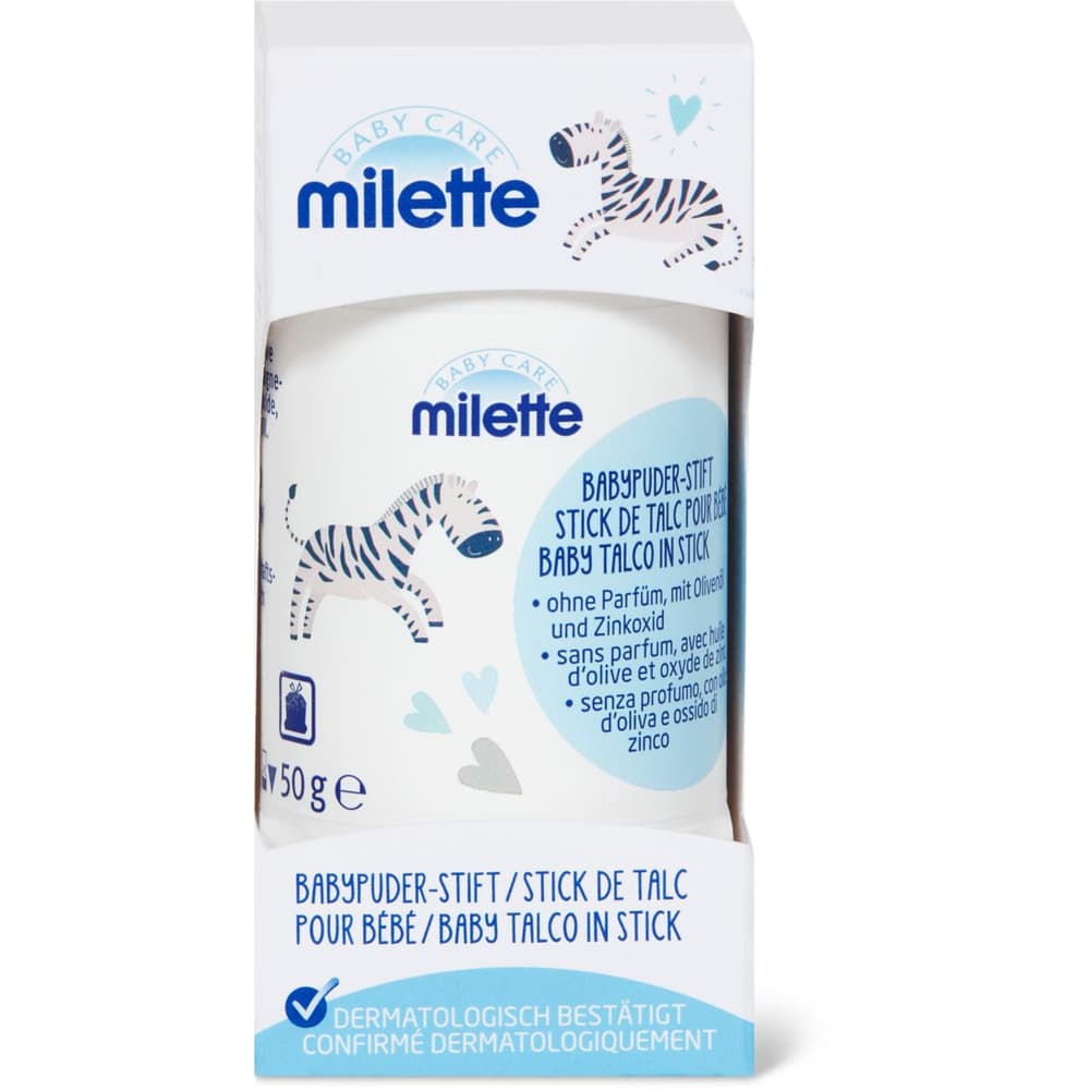 Milette Baby Care · Babypuder-Stift · Ohne Parfum, Olivenöl & Zinkoxid ...