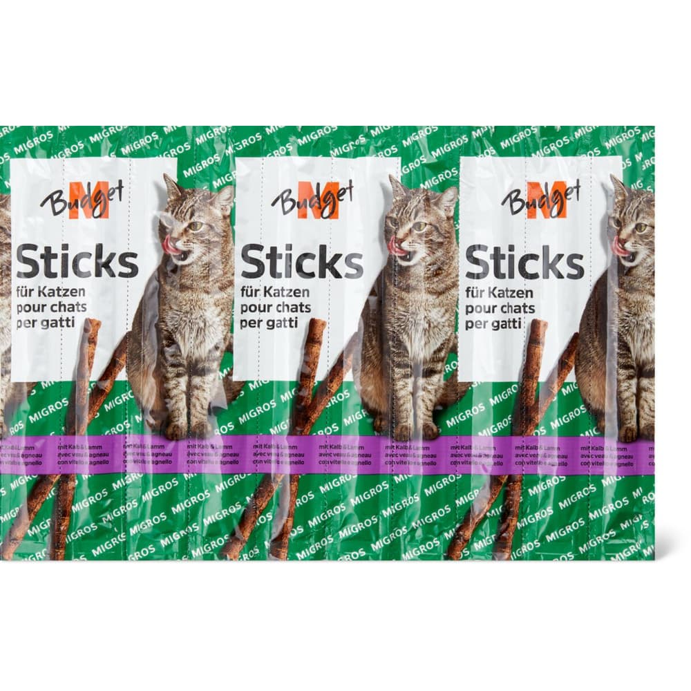 M-Budget · Katzensticks · Lamm und Kalb • Migros