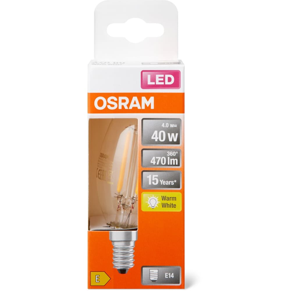 Osram Led · Light bulb · STAR CL B40 KLAR E14 - 40W • Migros