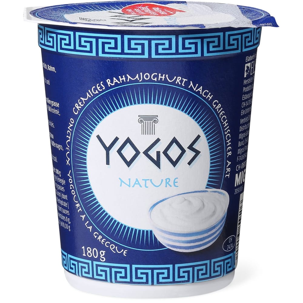 Yogos · Greek style cream yogurt · Classic • Migros