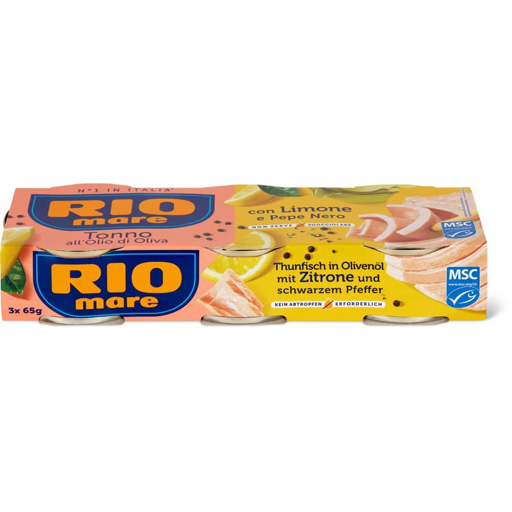 Rio Mare · MSC Tuna in olive oil · With lemon and pepper • Migros