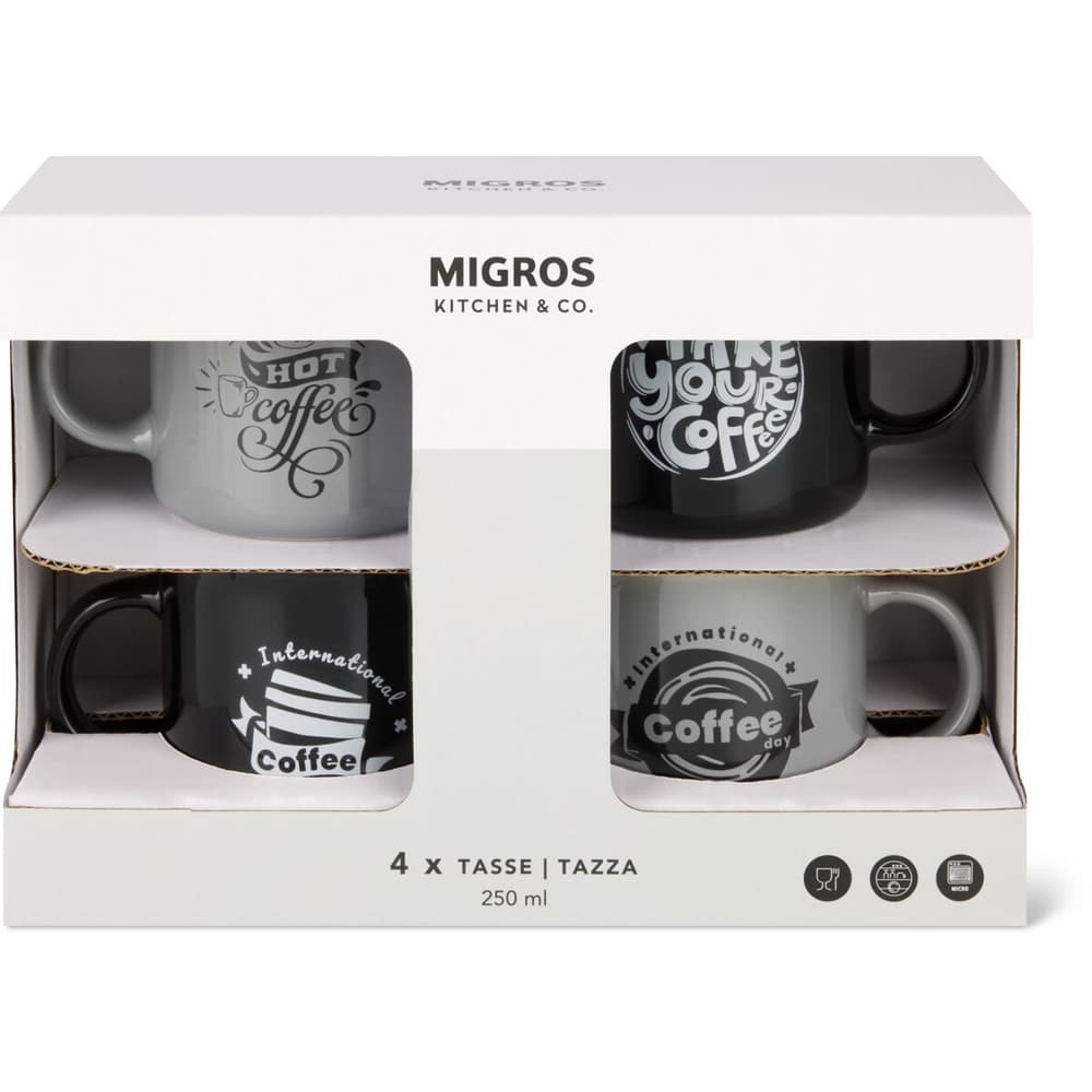 HIT Coffee mugs bl/gr • Migros Online