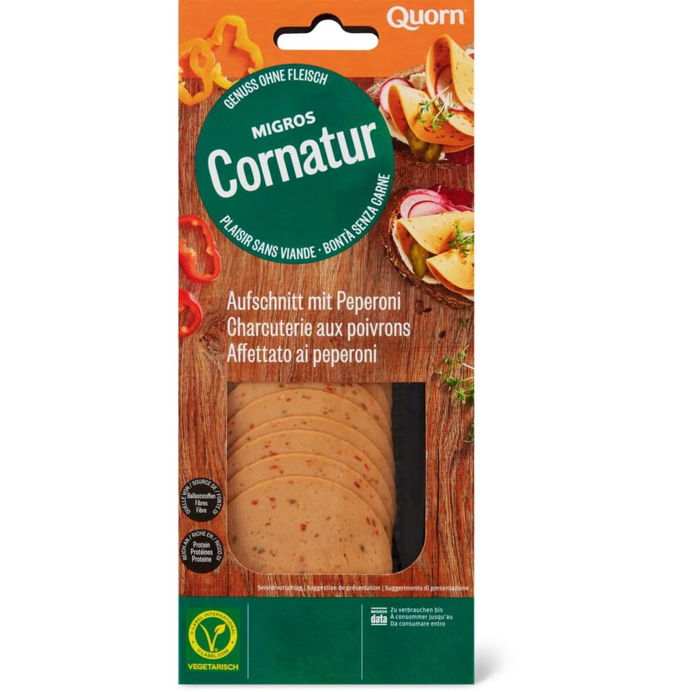 Cornatur Quorn · Cold Cuts Pepperoni · Vegetarian • Migros