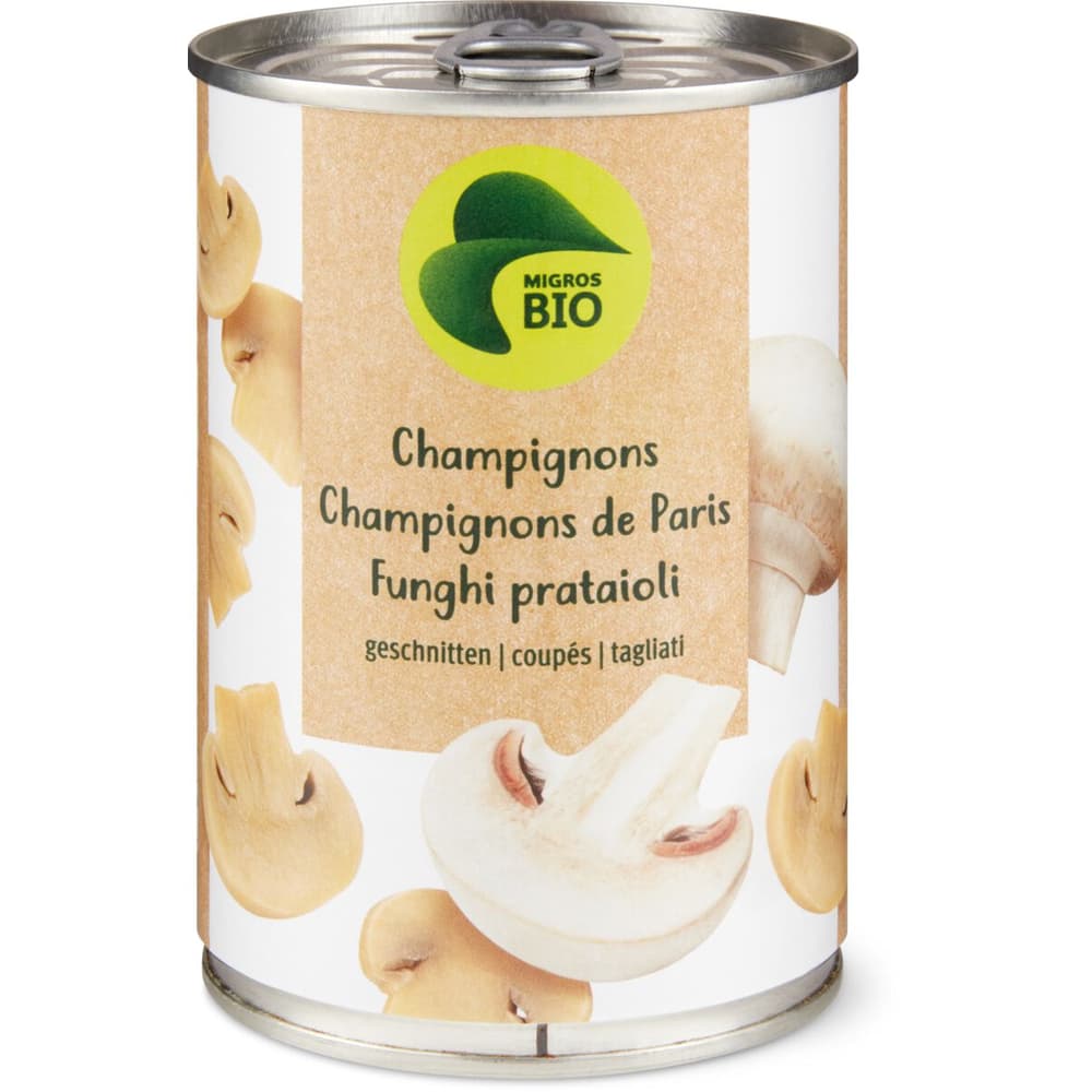 Bio · button mushrooms · Cut • Migros