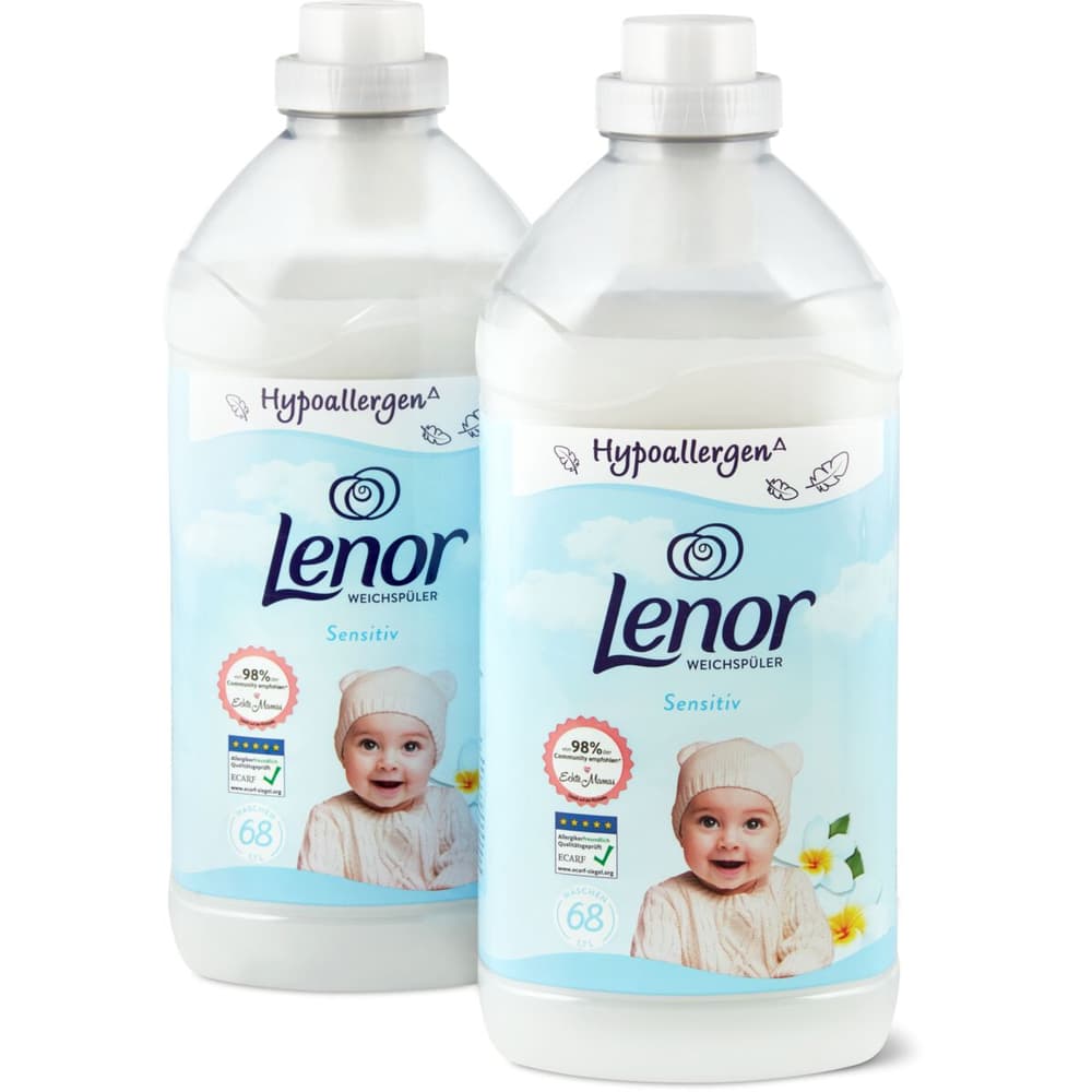 Lenor · Fabric softener · 2 x 68 wash cycles, Sensitive • Migros Online