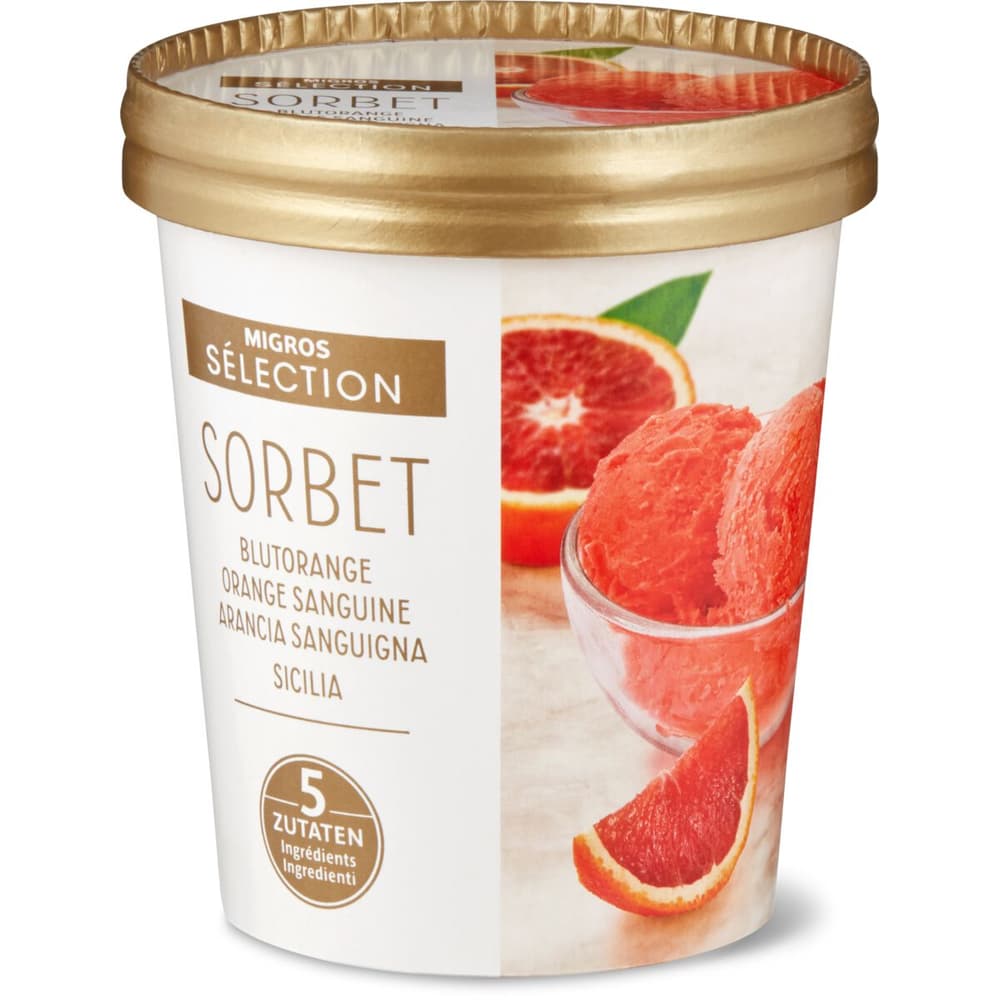 Sélection · Sorbet · Blutorange • Migros