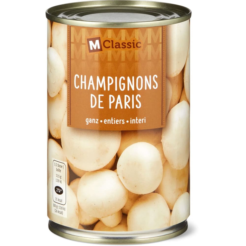 M-Classic · button mushrooms whole · Whole • Migros