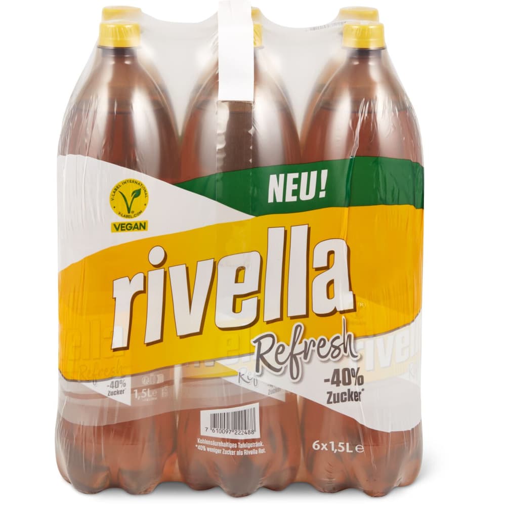 Rivella · Kohlensäurehaltiges Tafelgetränk · Gelb - Refresh • Migros