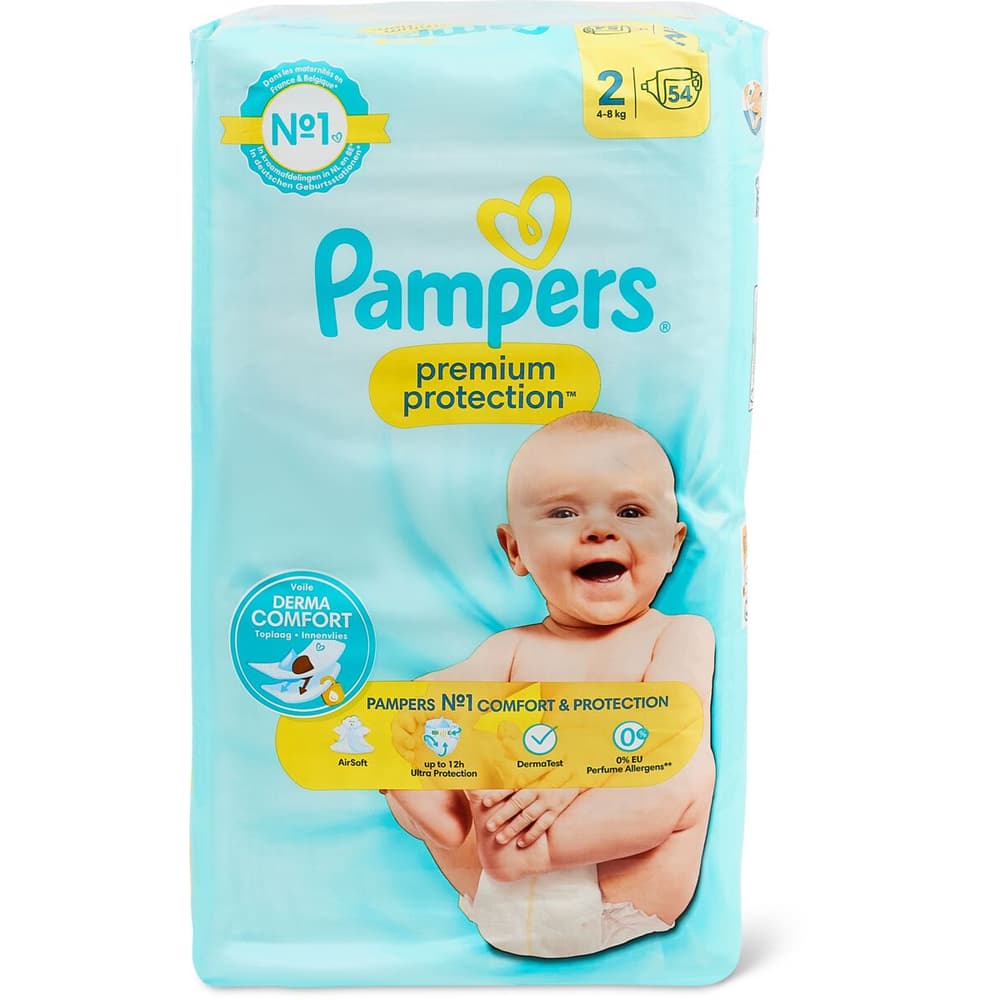 Achat Pampers Premium Protection · Couches · Taille 2 - 4-8kg • Migros