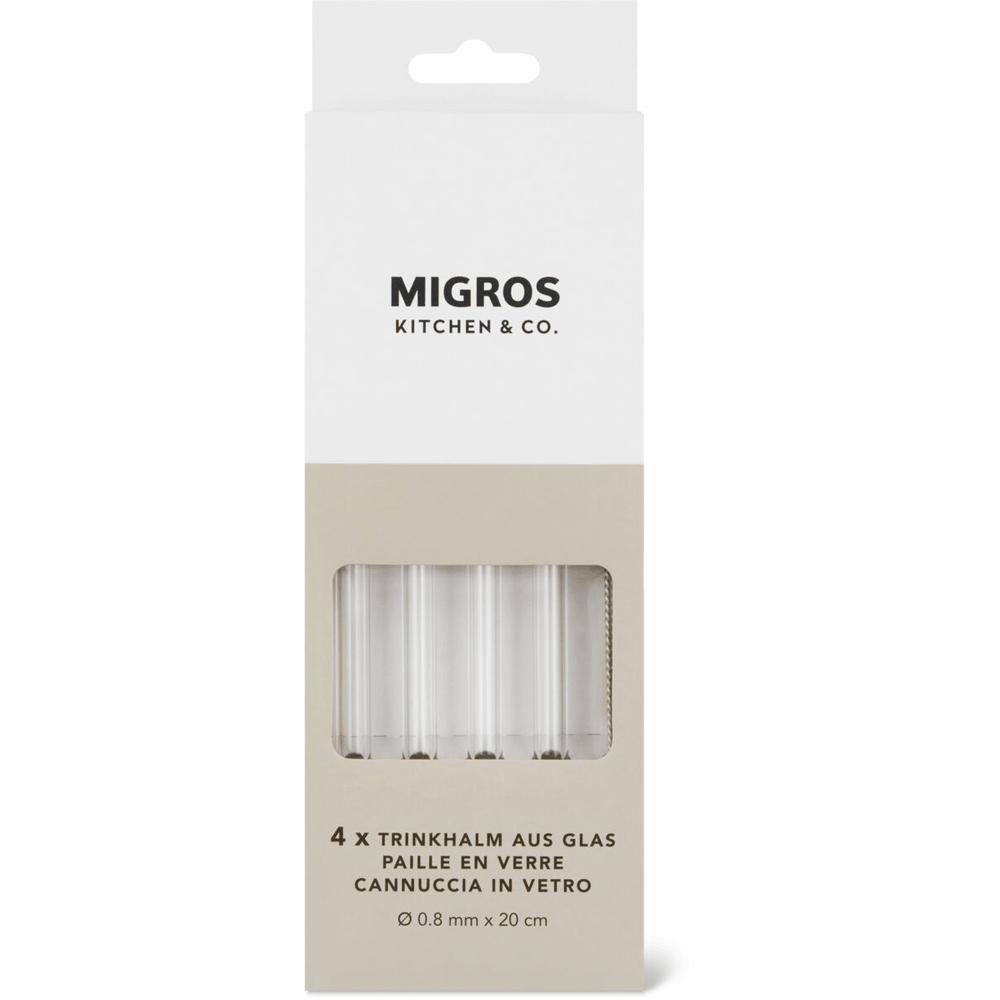 Kaufen MIGROS KITCHEN & CO. Glastrinkhalme 4er-Set • Migros