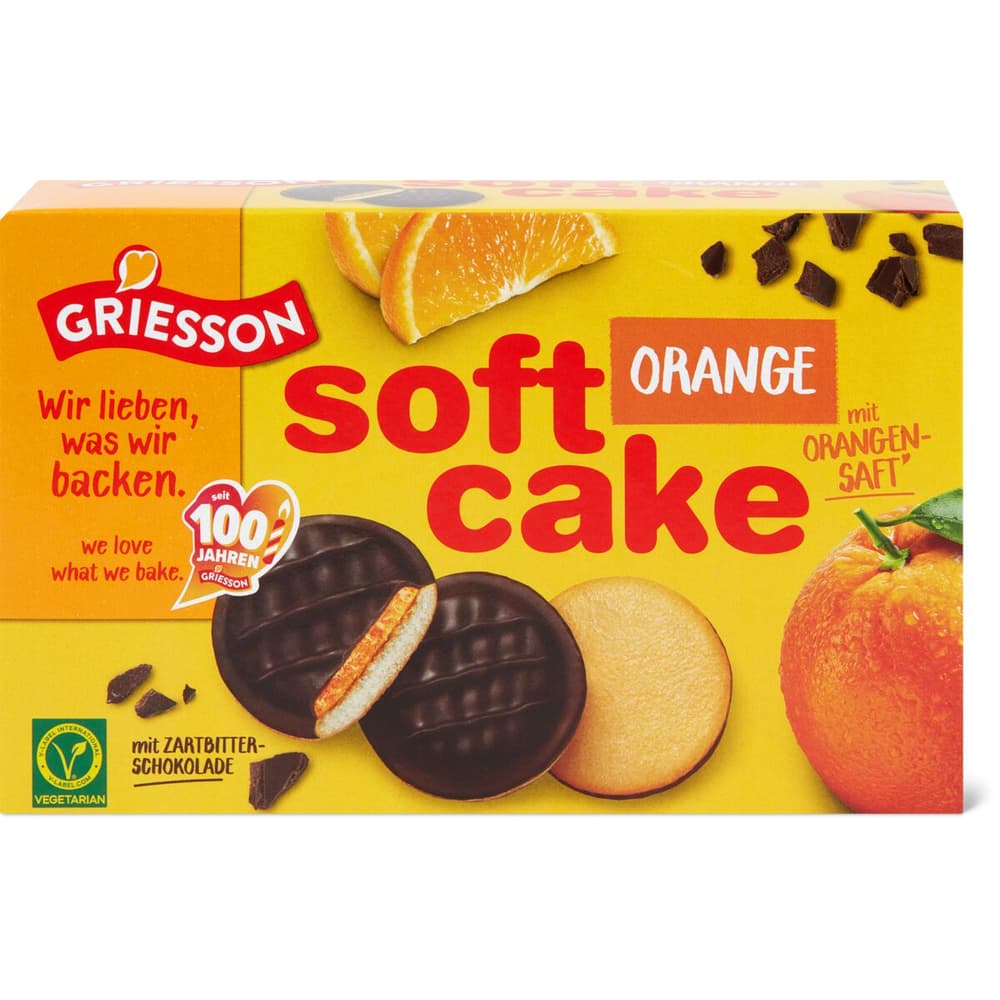 Griesson Soft Cake · Biscuits with fruity filling · Orange • Migros