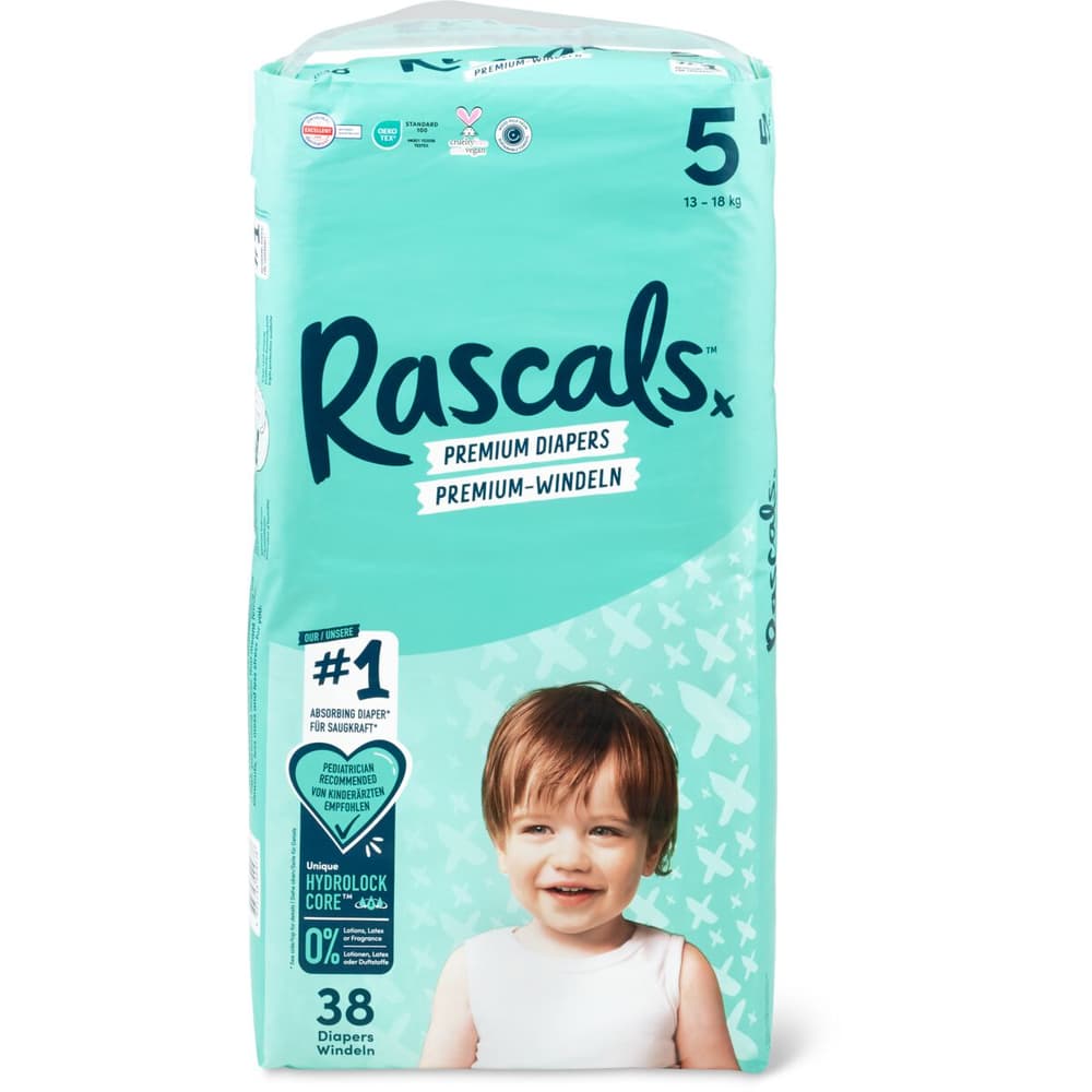 Rascal+Friends Premium · Diapers · size 5, 13-18kg • Migros
