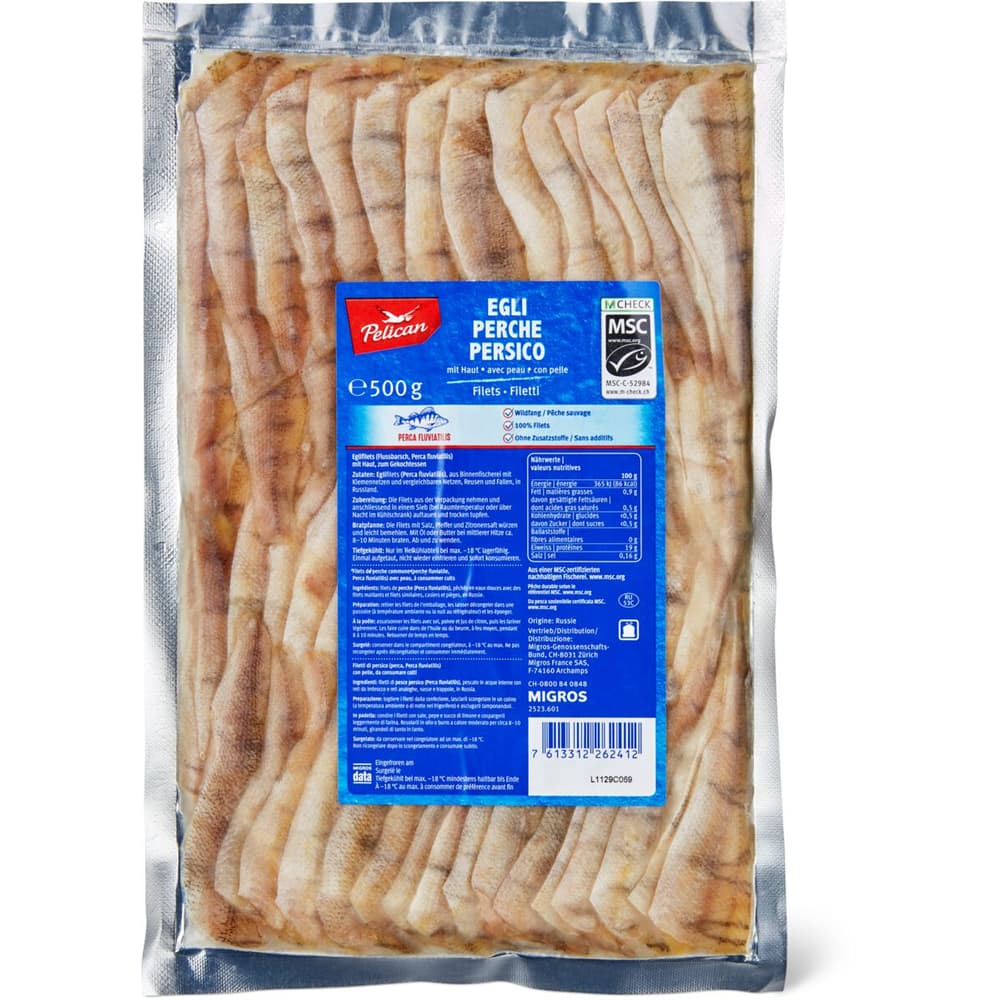 Pelican · Filet de perche · avec peau / MSC • Migros