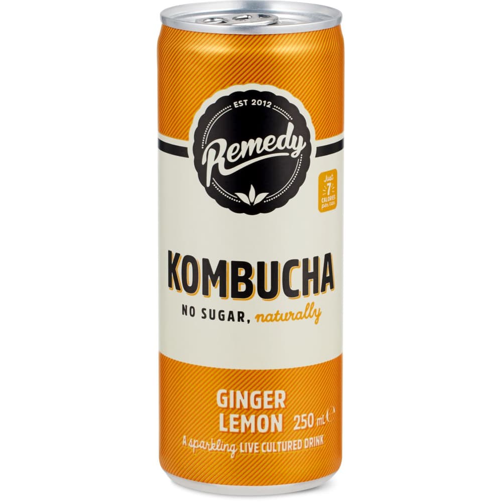 Remedy Kombucha · Fermentiertes Teegetränk · Ingwer-Zitrone • Migros