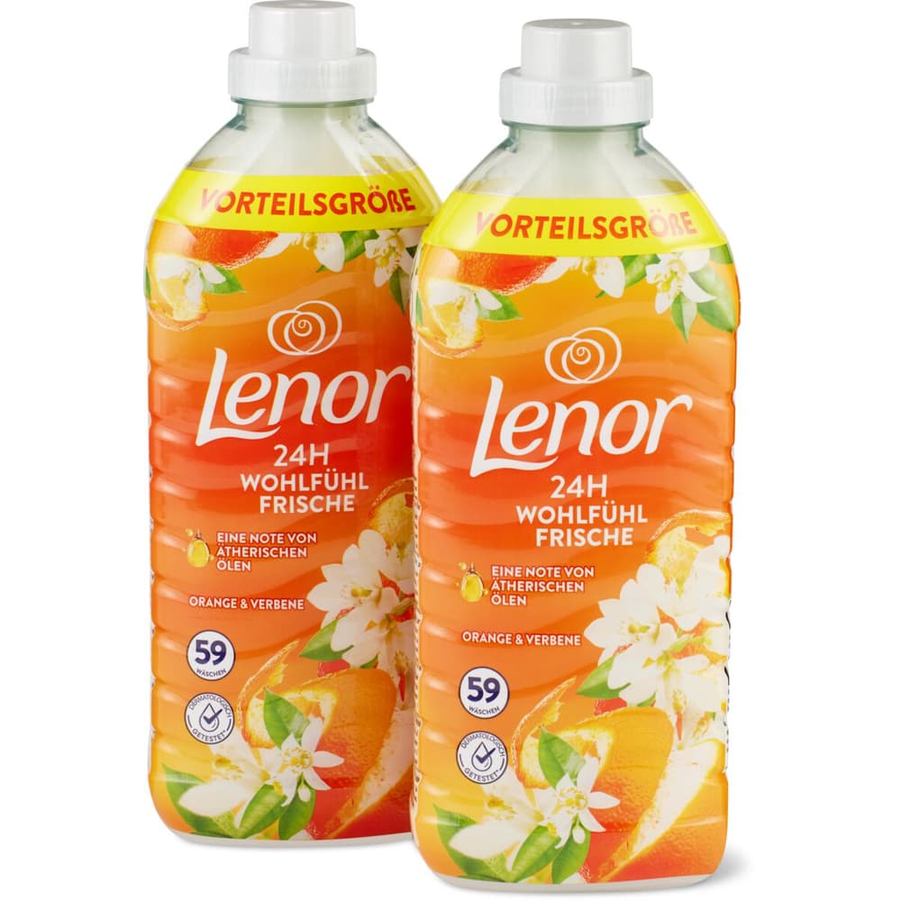 Lenor · Fabric softener · 2 x 59 wash cycles, Orange & Verbena • Migros Online