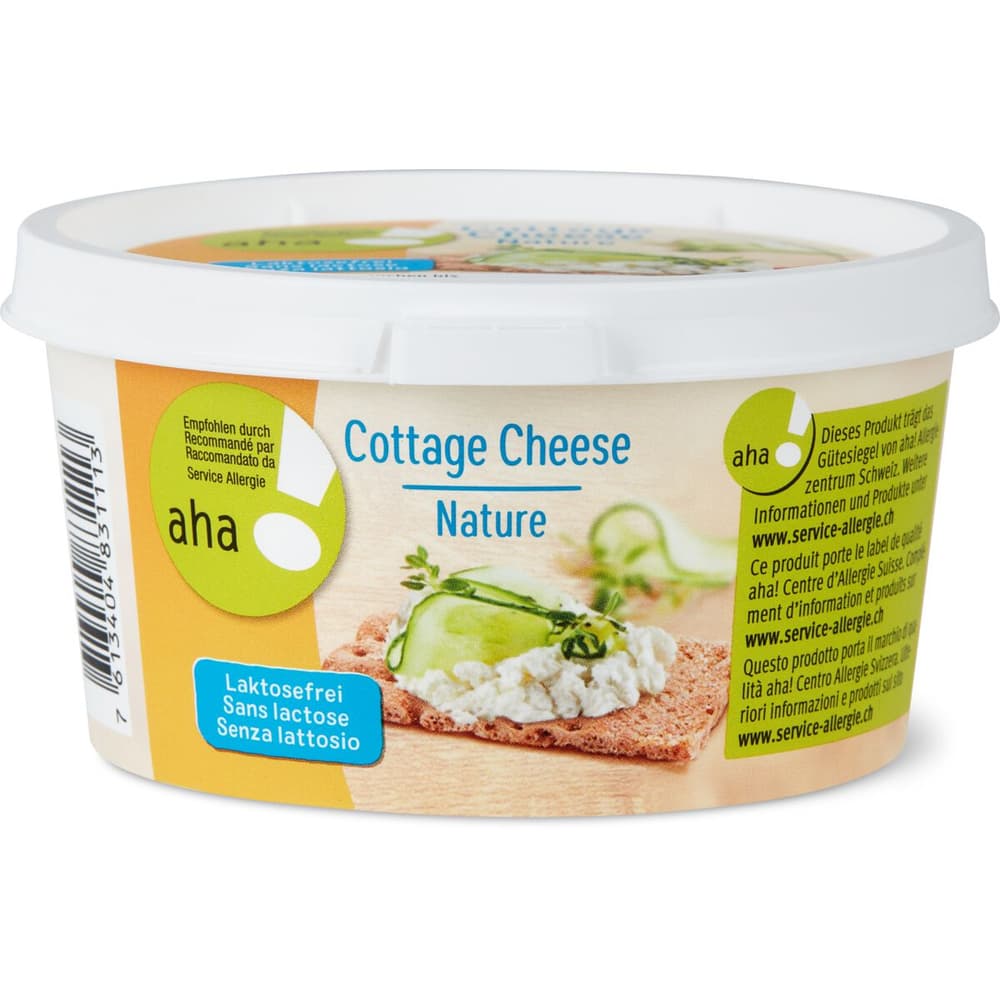 aha! · Cottage Cheese · Laktosefrei • Migros