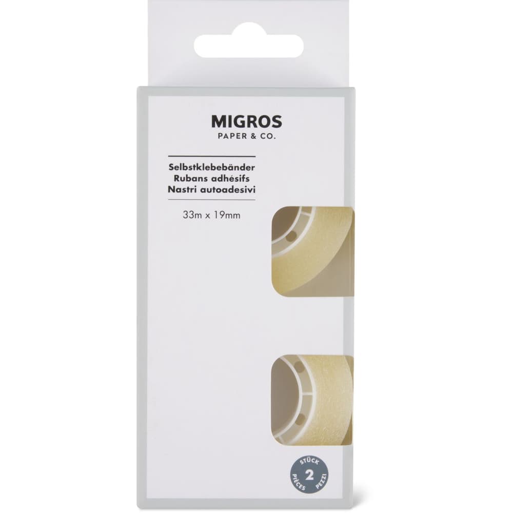 Migros Paper & Co. · Nastri autoadesivi · 33m x 19mm • Migros