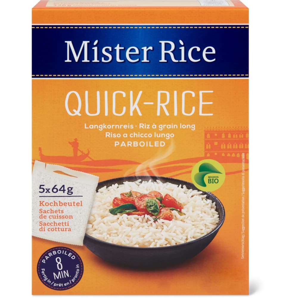 Mister Rice Bio · Riz long grain · sachets cuisson • Migros Online